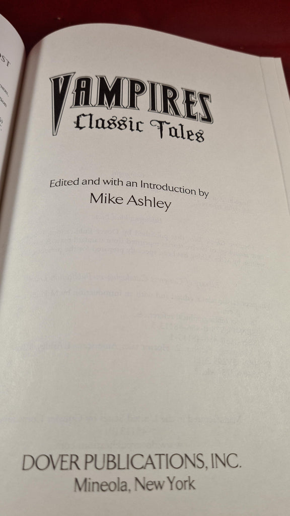 Mike Ashley - Vampires Classic Tales, Dover, 2011, Paperbacks – Richard ...
