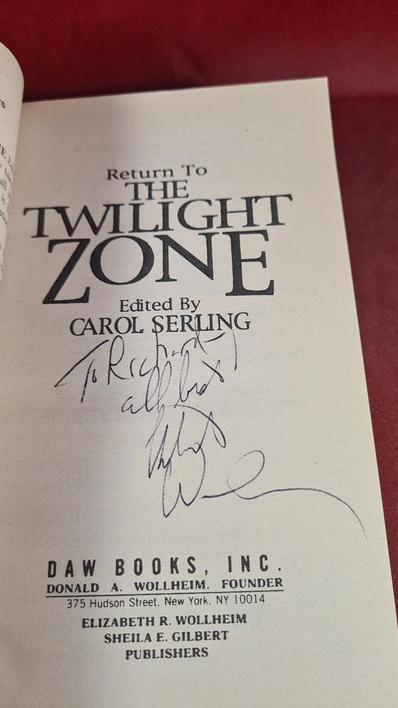 Carol Serling - Return To The Twilight Zone, Daw Books, 1994, First Ed ...