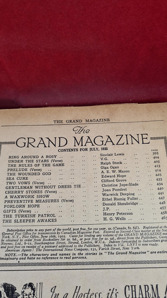 The Grand Magazine Number 365 July 1935 - H G Wells – Richard Dalby's ...