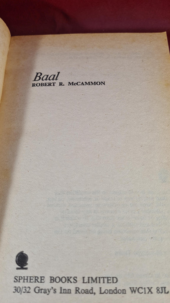 Robert R McCammon - Baal, Sphere Books, 1979, Paperbacks – Richard ...