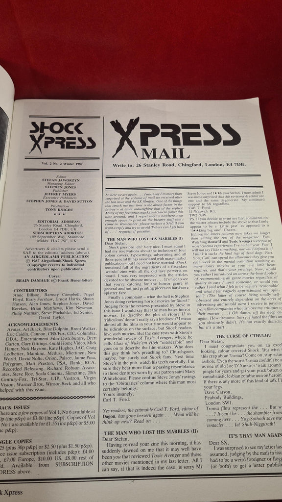 Shock XPress Volume 2 Issue 2 Winter 1987 – Richard Dalby's Library