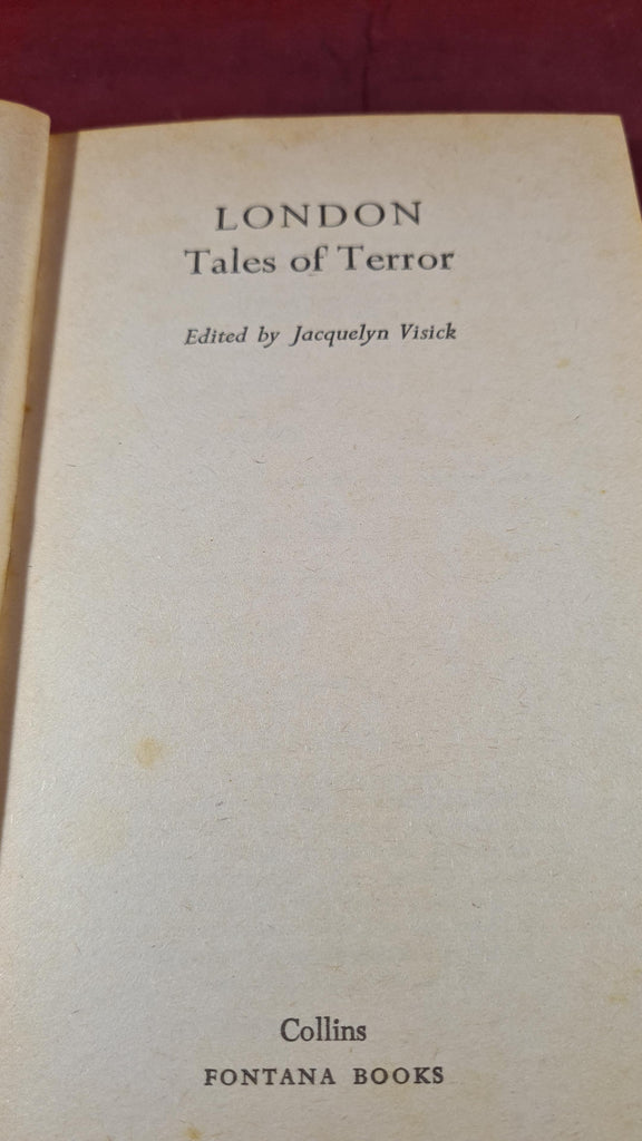 Jacquelyn Visick - London Tales of Terror, Fontana, 1972, First Editio ...