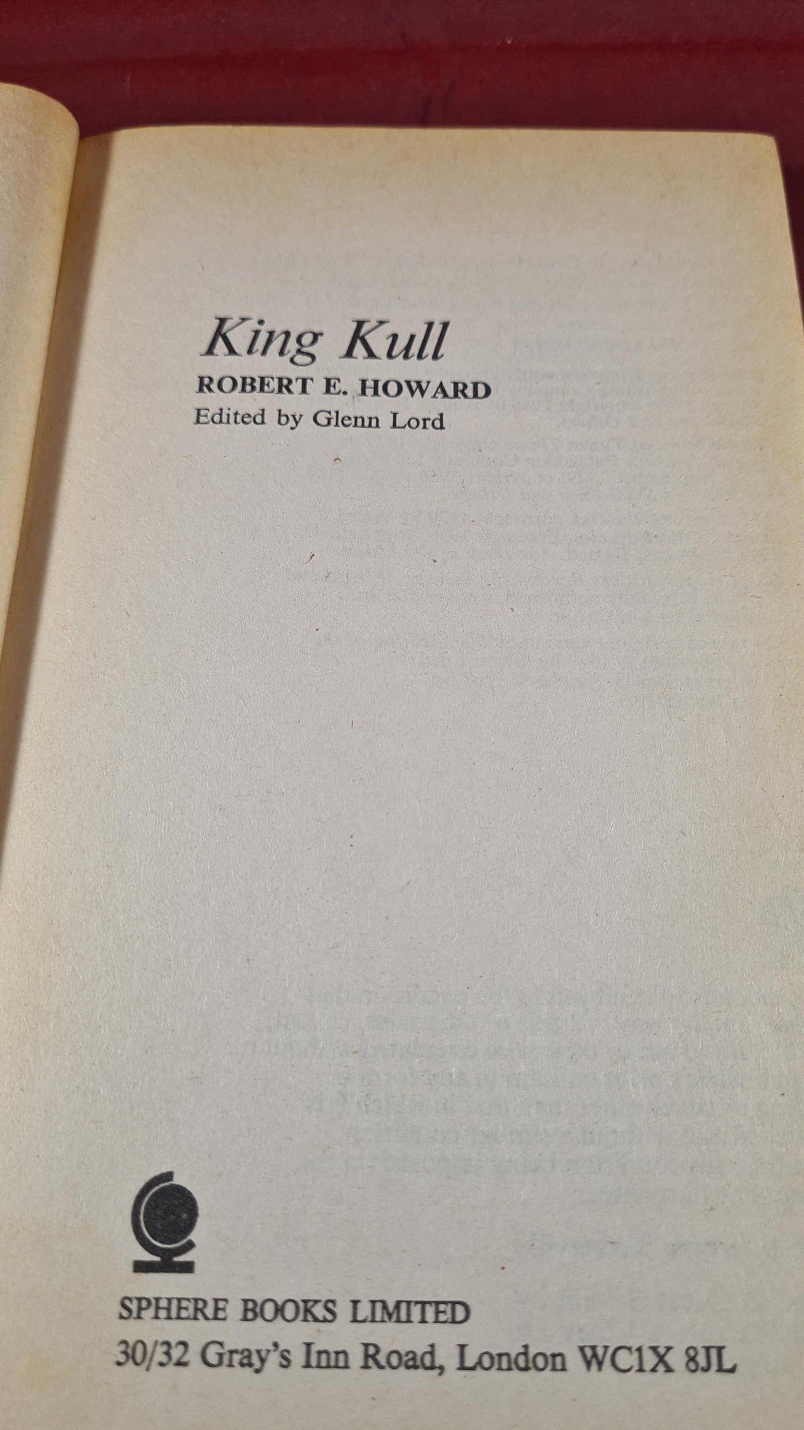 Robert E Howard - King Kull, Sphere, 1976, Paperbacks – Richard Dalby's ...