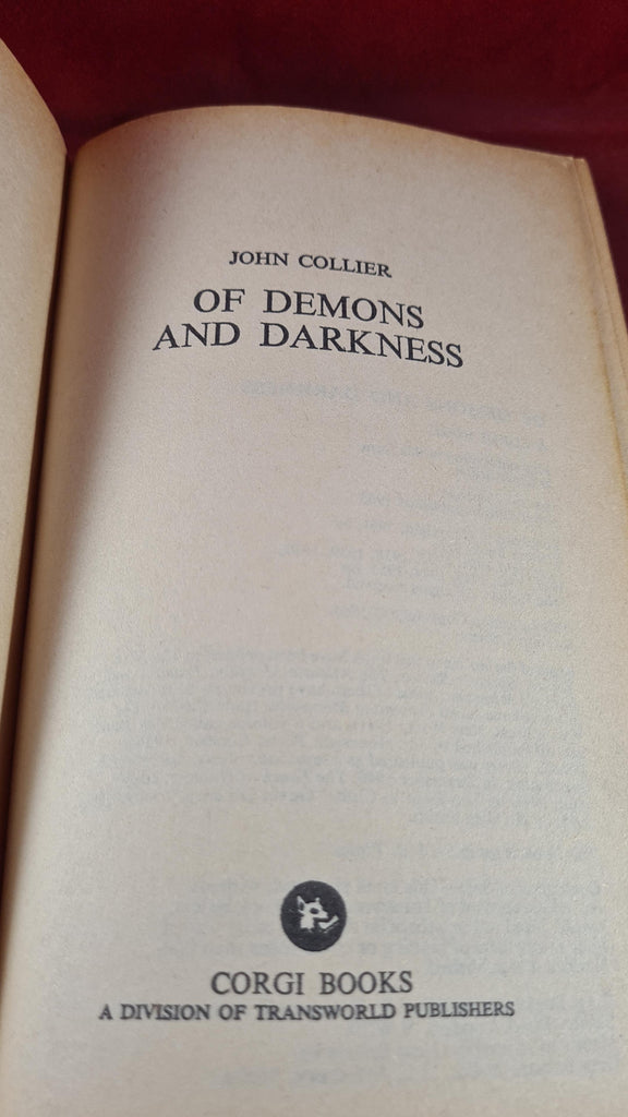 John Collier - Of Demons and Darkness, Corgi, 1965, Paperbacks ...