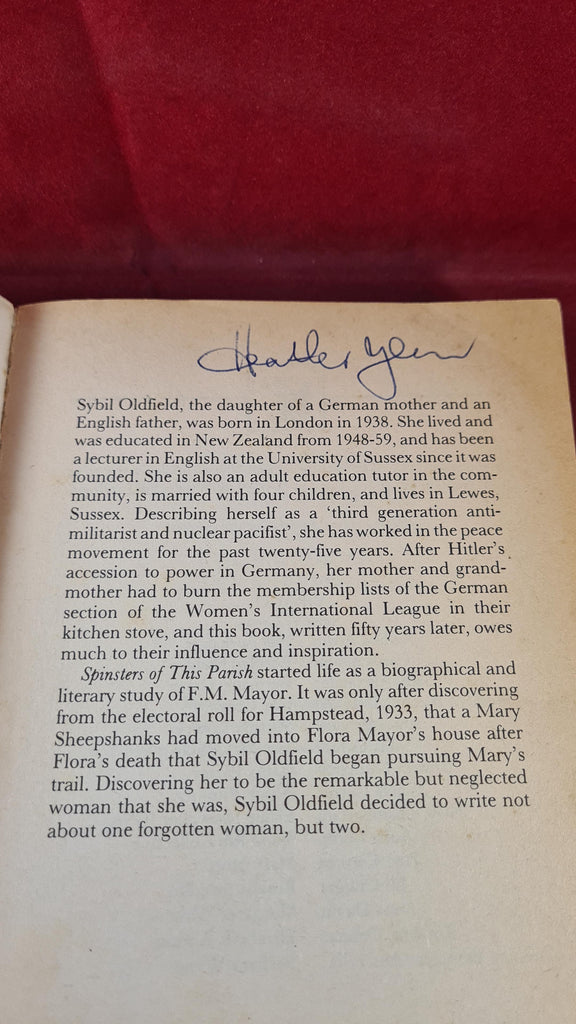 Sybil Oldfield - Spinsters of this Parish, Virago, 1984, Paperbacks ...