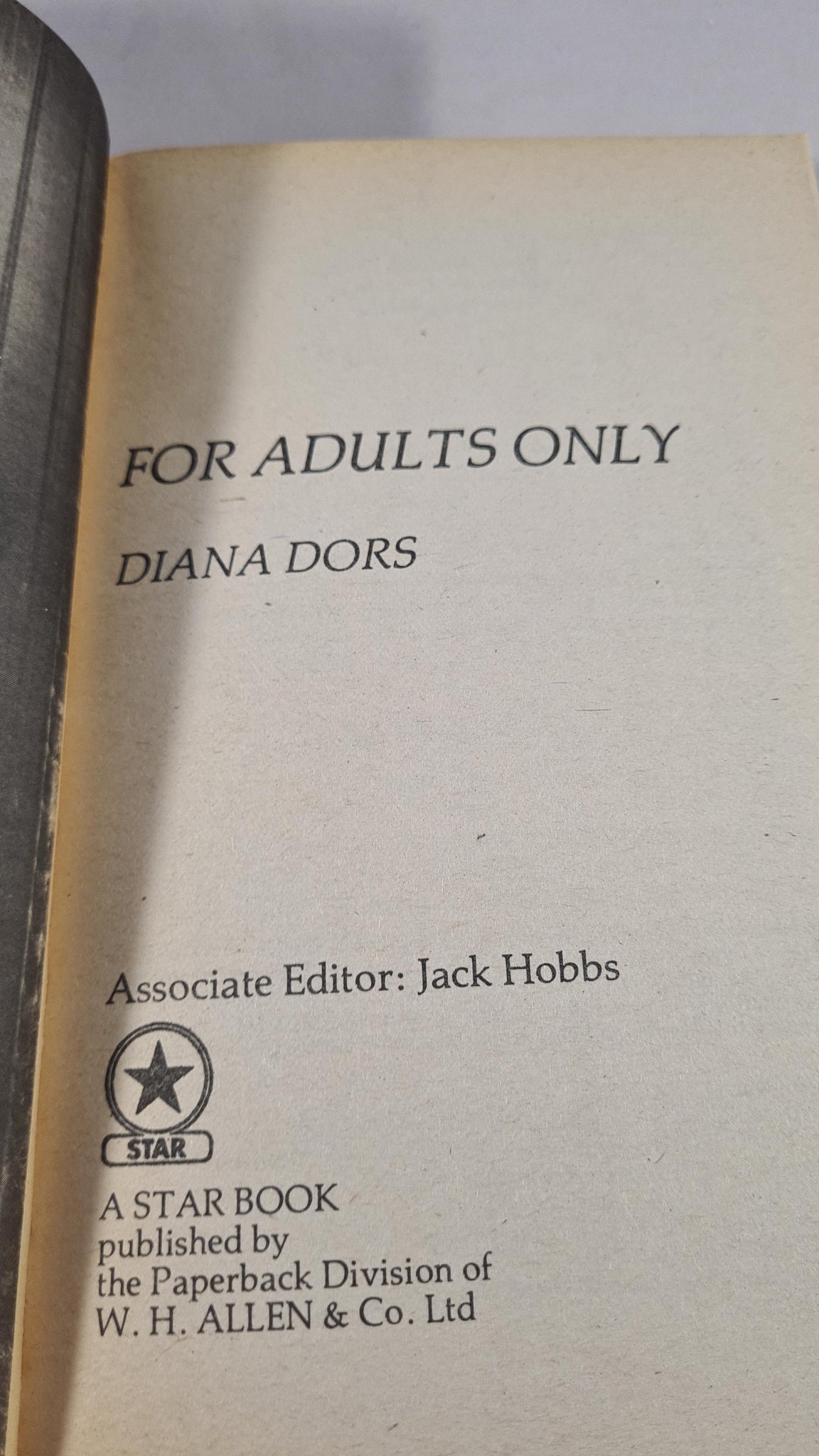 Diana Dors - For Adults Only, Star Book, 1978, Paperbacks – Richard ...