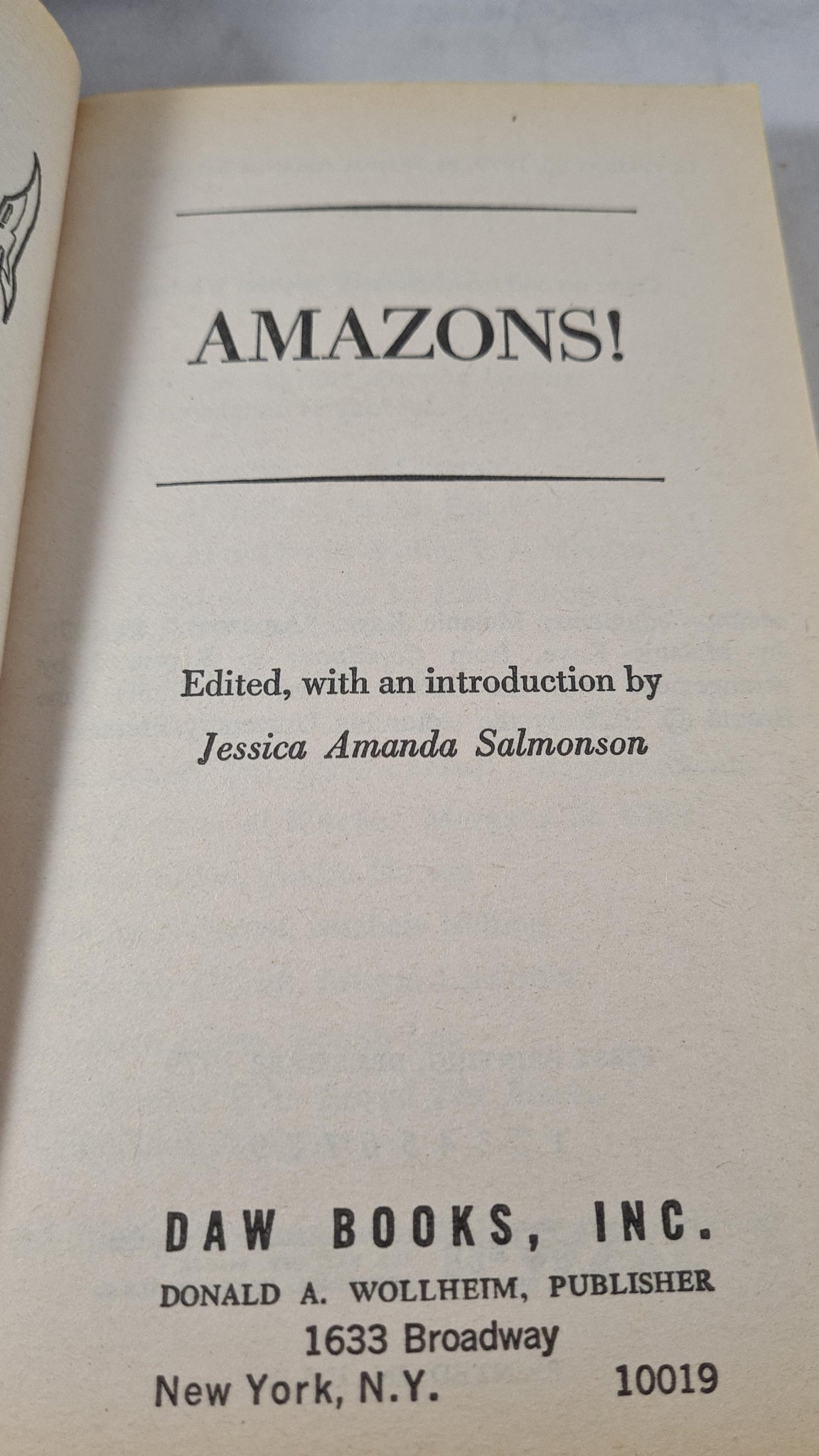 Jessica Amanda Salmonson - Amazons! Daw Books, 1979, First Edition, Pa ...