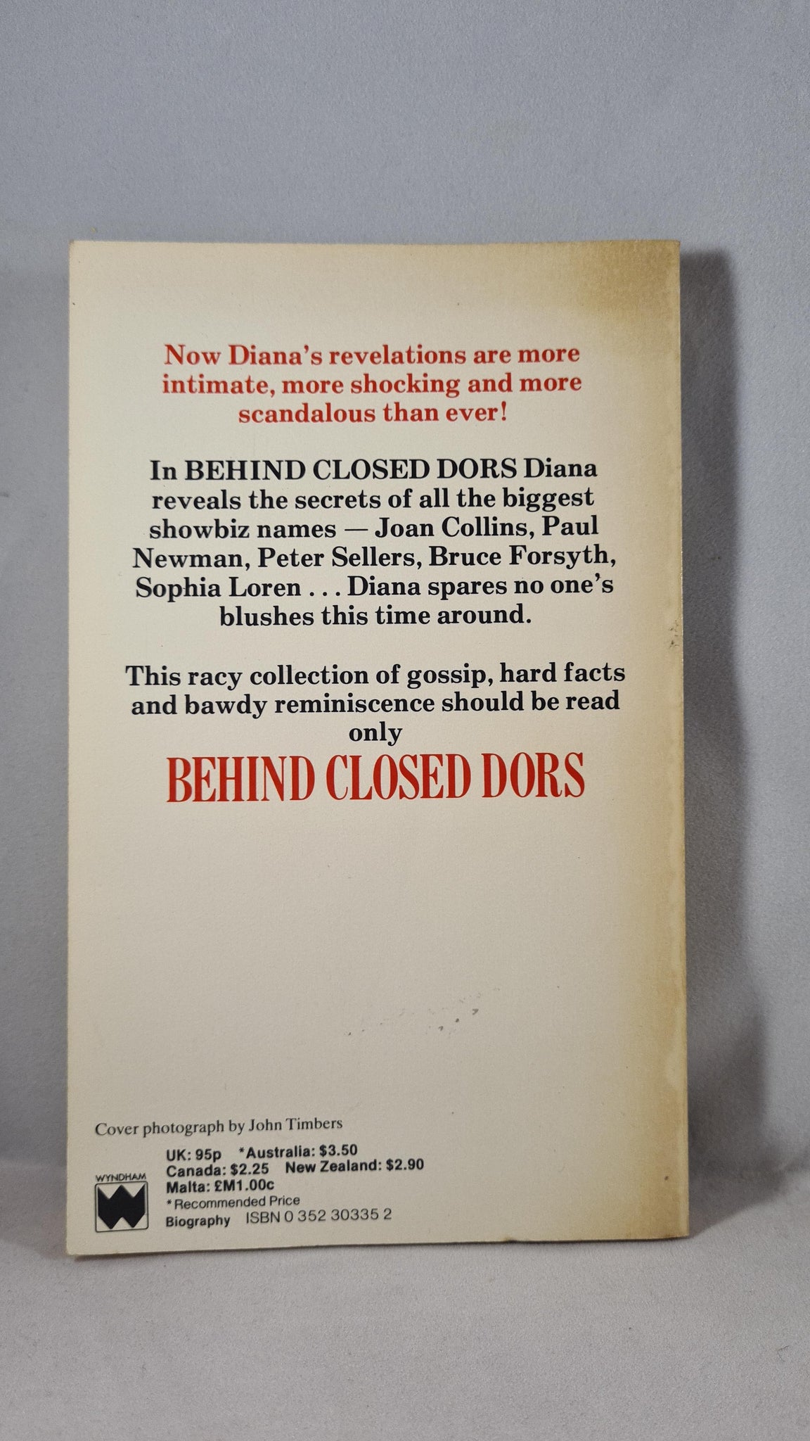 Diana Dors - Behind Closed Dors, Star Book, 1979, Paperbacks – Richard ...
