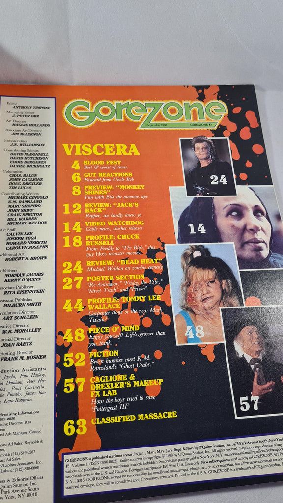 Gorezone Number 3 September 1988 – Richard Dalby's Library
