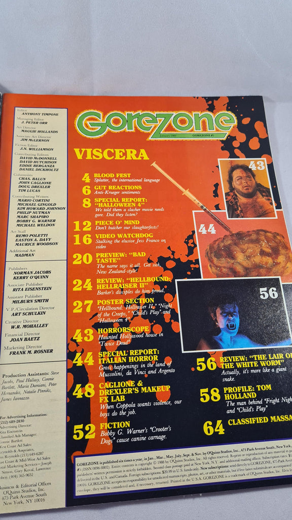 Gorezone Number 5 January 1989 – Richard Dalby's Library