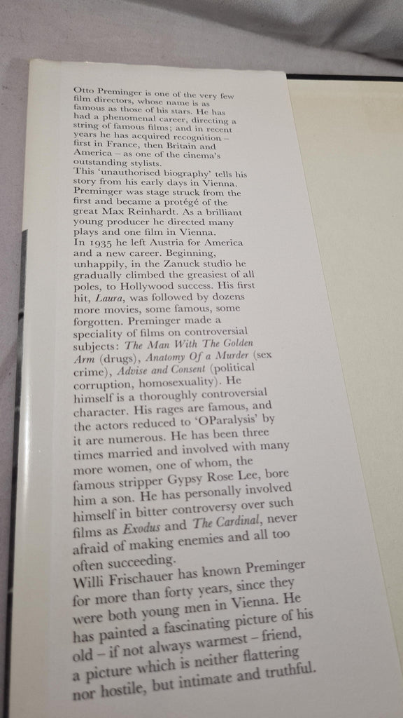 Willi Frischauer - Behind The Scenes of Otto Preminger, Michael Joseph ...