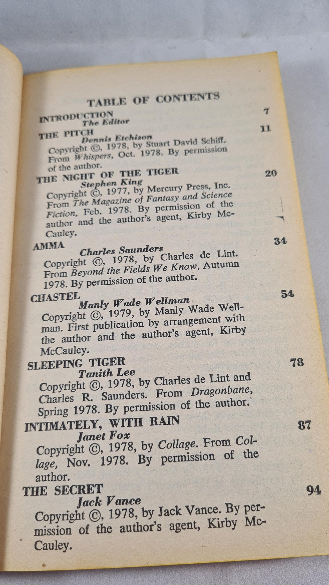 Gerald W Page - The Year's Best Horror Stories Series VII, Daw, 1979 ...
