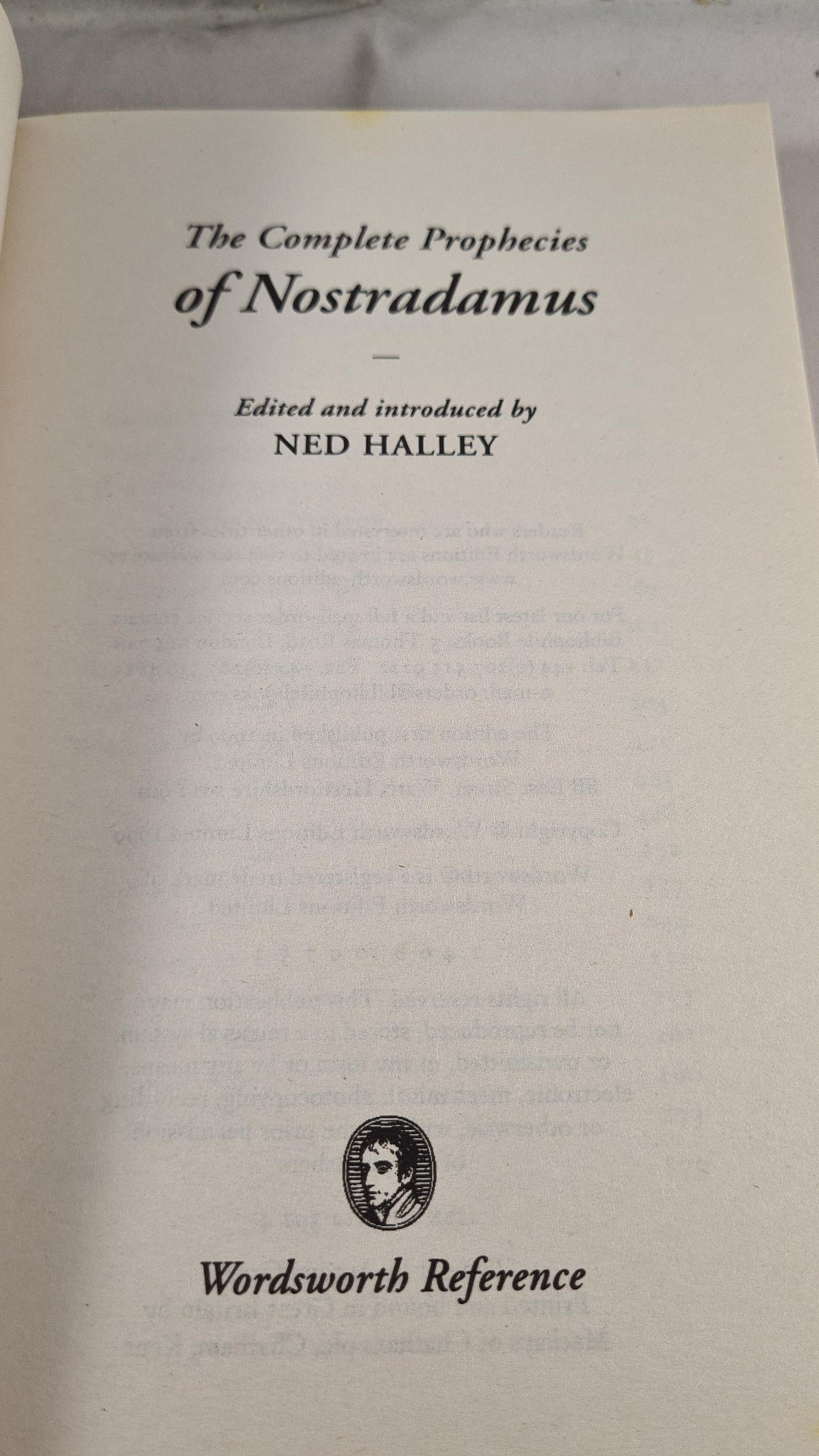 Ned Halley - The Complete Prophecies of Nostradamus, Wordsworth, 1999 ...