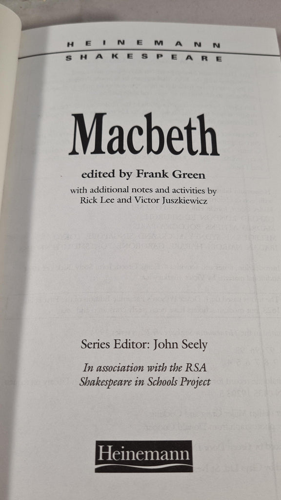 Frank Green - Macbeth, Heinemann Shakespeare, 1994 – Richard Dalby's ...