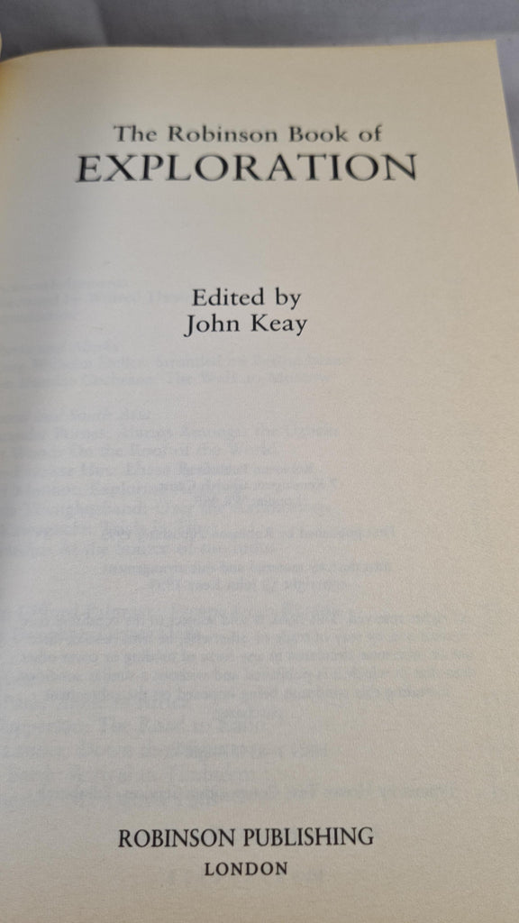 John Keay - The Robinson Book of Exploration, 1993, Paperbacks ...