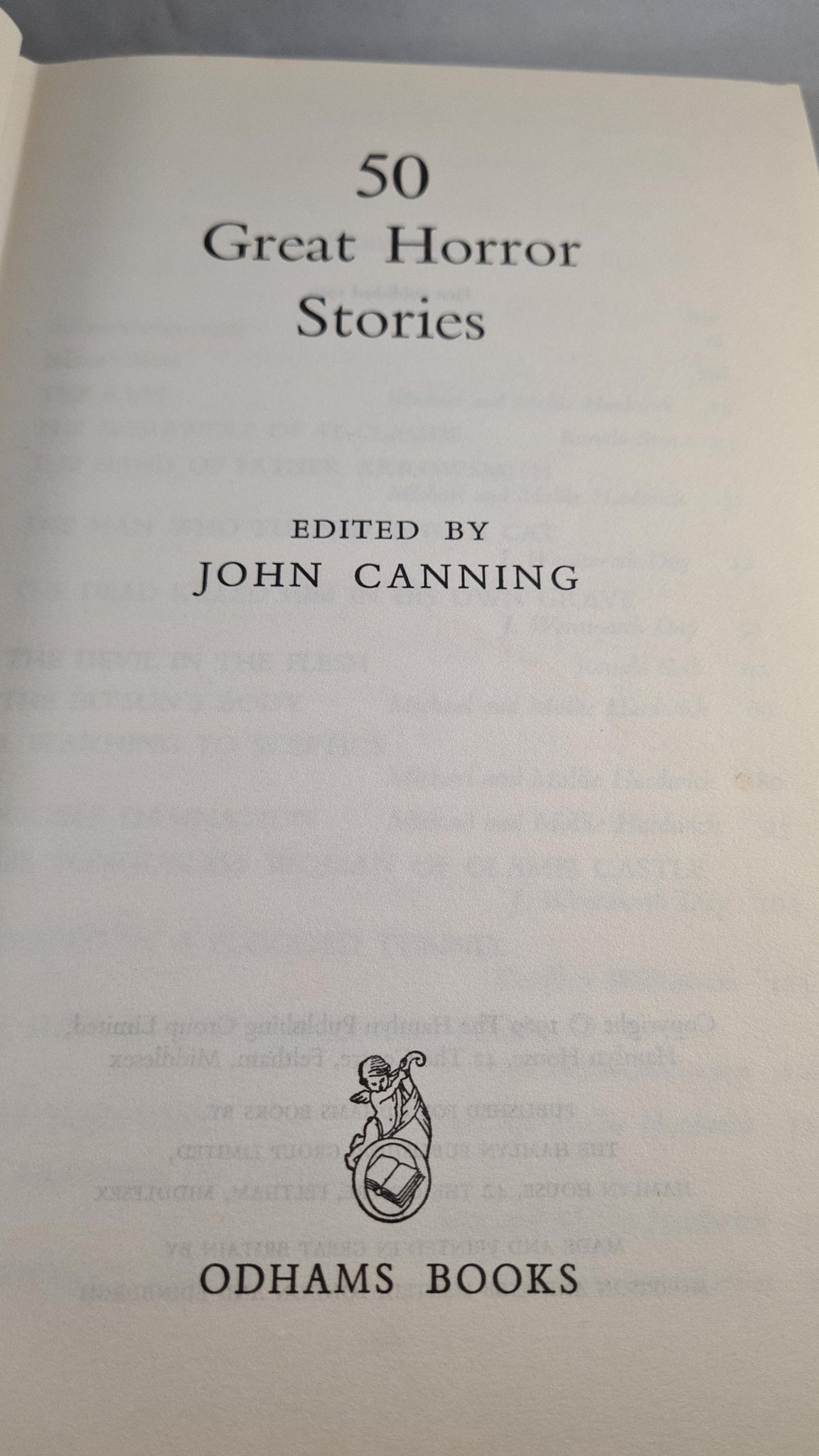 John Canning - 50 Great Horror Stories, Odhams Books, 1969 – Richard ...