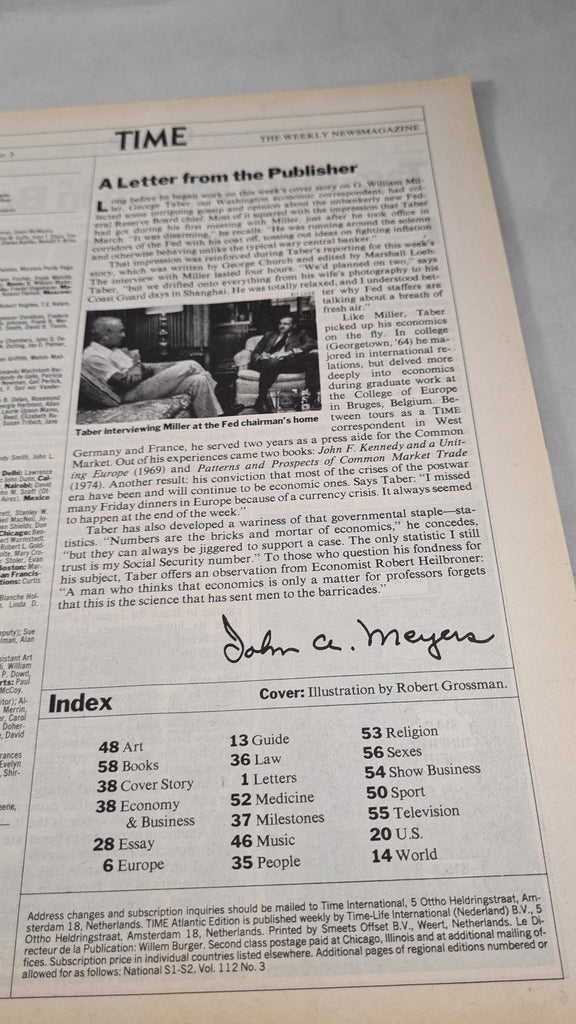 Time - The Weekly Newsmagazine Volume 112 Number 3 July 17 1978 ...