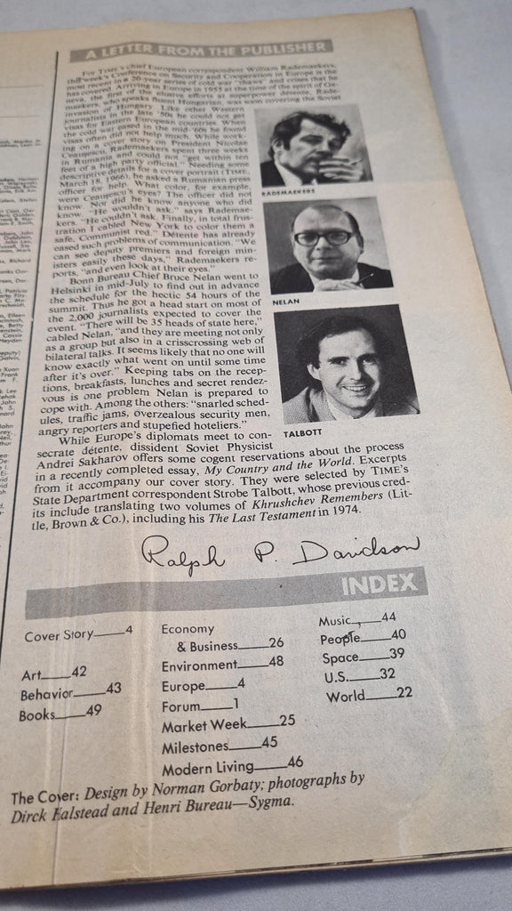 Time Magazine August 4 1975 – Richard Dalby's Library