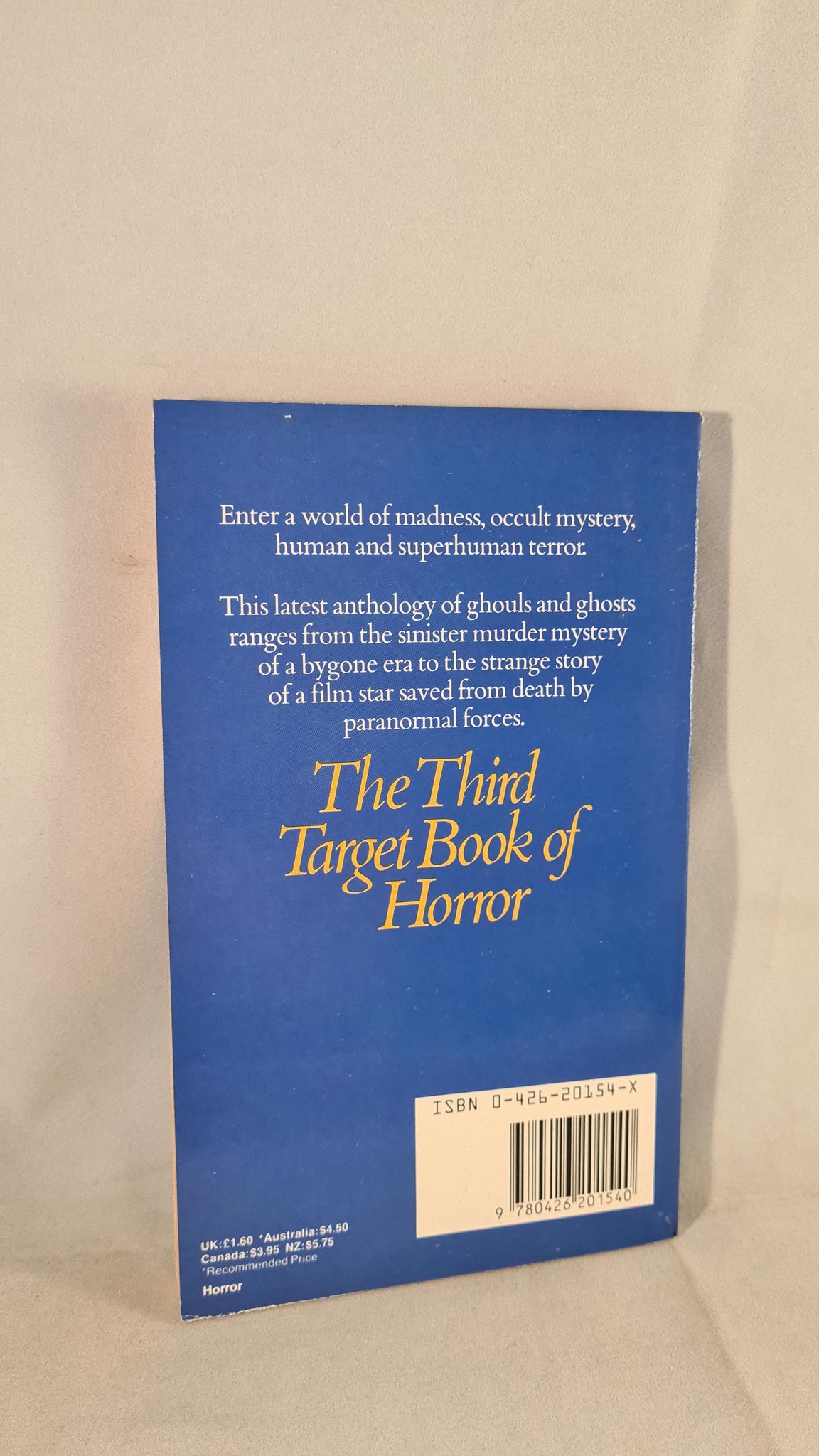 Kurt Singer - The Third Target Book of Horror, 1985, Paperbacks ...