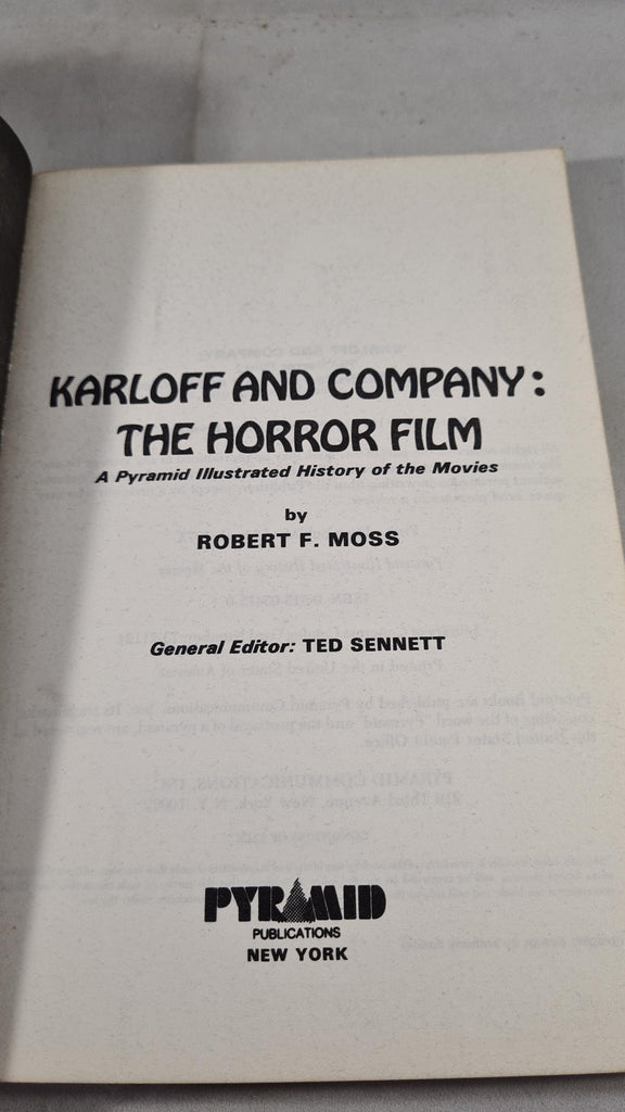 Robert F Moss - Karloff & Company: The Horror Film, Pyramid, 1973, Pap ...