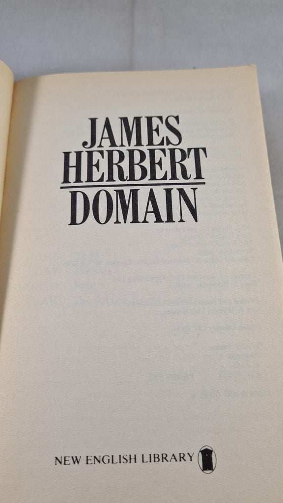James Herbert - Domain, New English, 1985, Paperbacks – Richard Dalby's ...