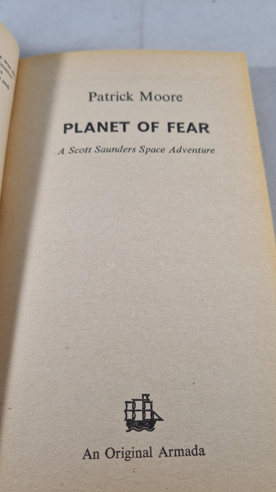 Patrick Moore - Planet of Fear, Armada, 1977, Paperbacks – Richard ...
