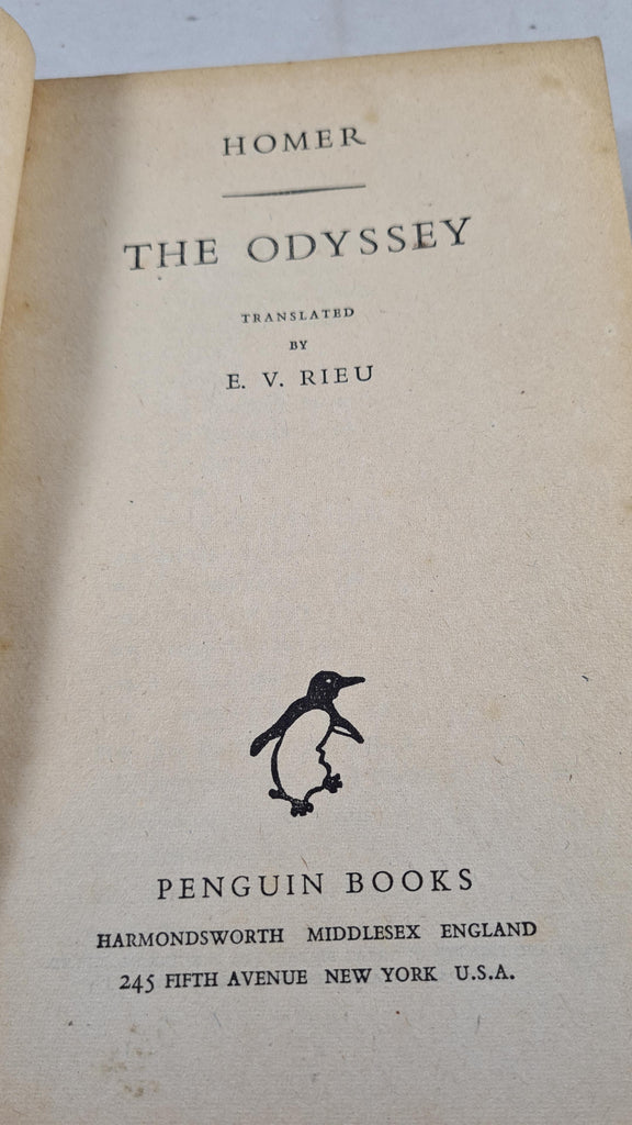 E V Rieu - Homer The Odyssey, Penguin Books, 1946, Paperbacks – Richard ...