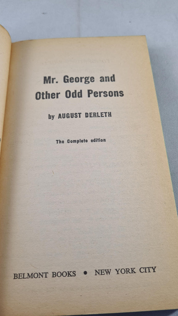 August Derleth - Mr George & other odd persons, Belmont, 1964, Paperba ...