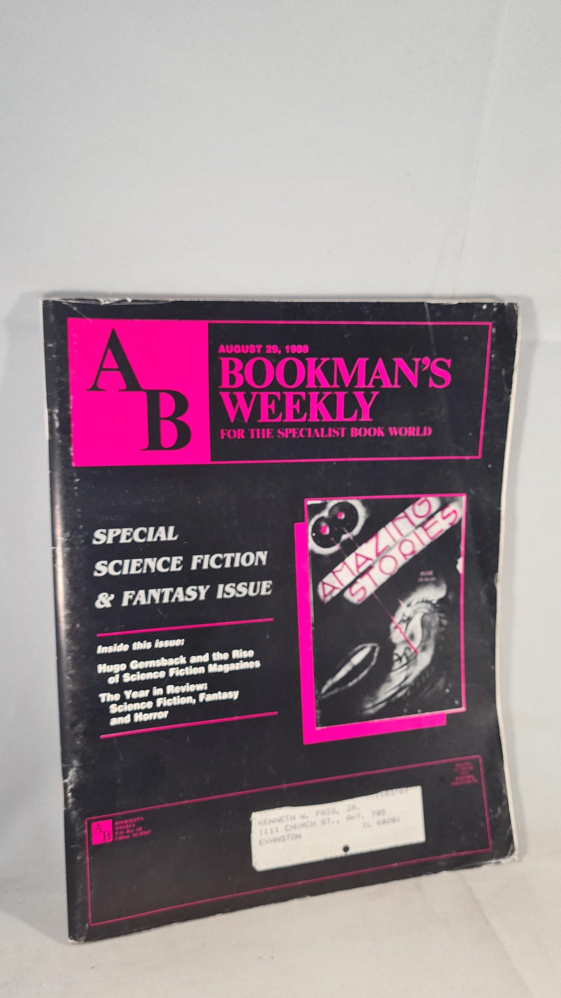 AB Bookman's Weekly Volume 82 Number 9 August 29 1988 – Richard Dalby's ...