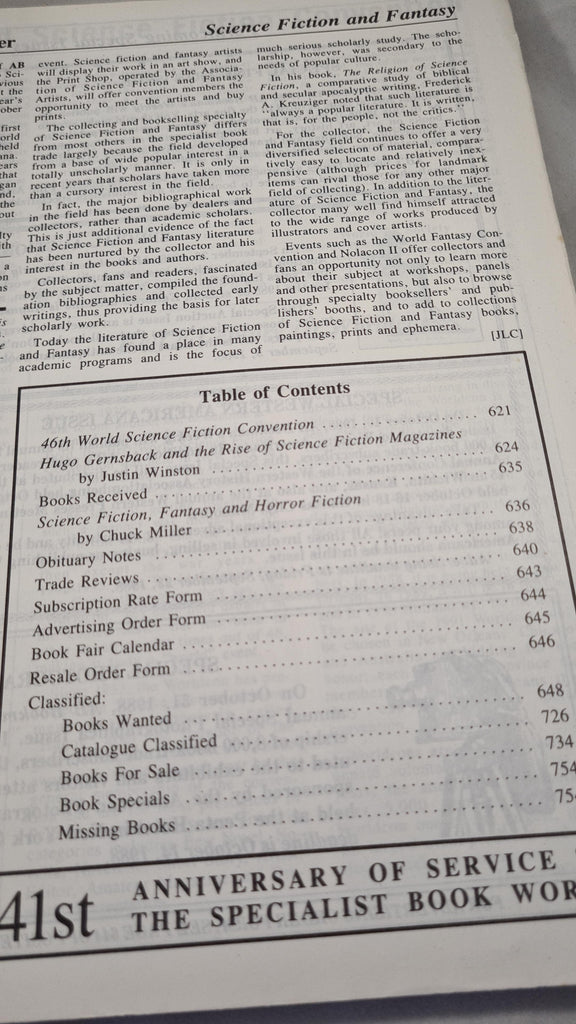 AB Bookman's Weekly Volume 82 Number 9 August 29 1988 – Richard Dalby's ...