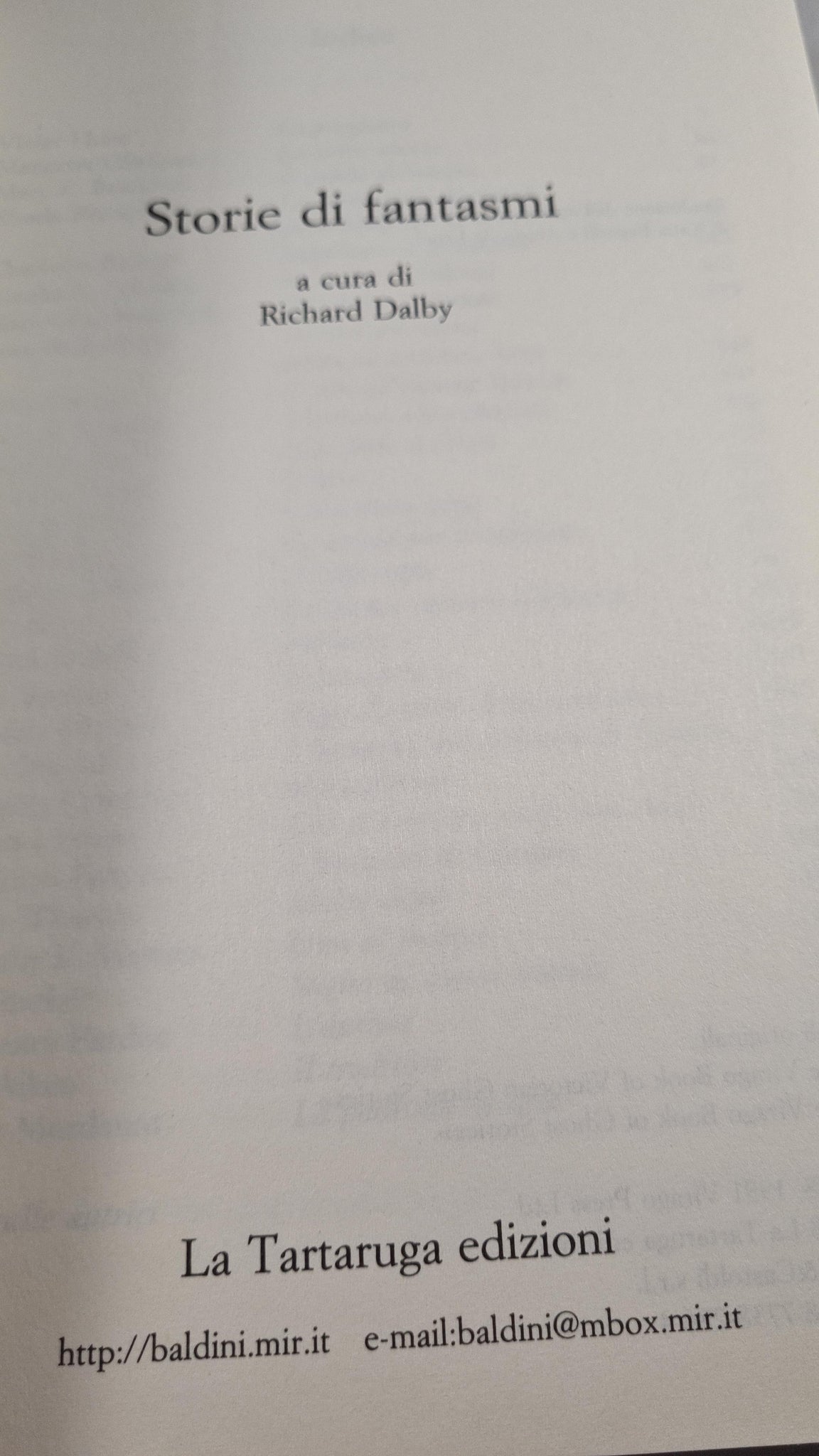 Richard Dalby - Ghost Stories, La Tartaruga, 1998, Paperbacks, Italian ...