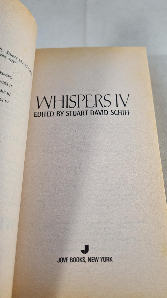 Stuart David Schiff - Whispers IV, Jove, 1988, Paperbacks – Richard ...