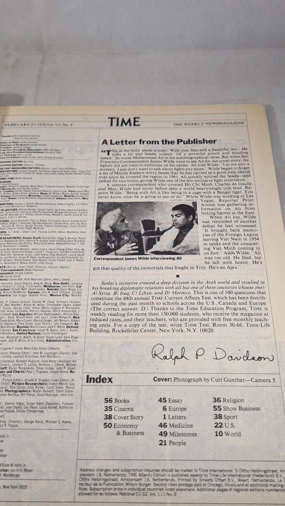 Time Magazine February 27 1978 – Richard Dalby's Library