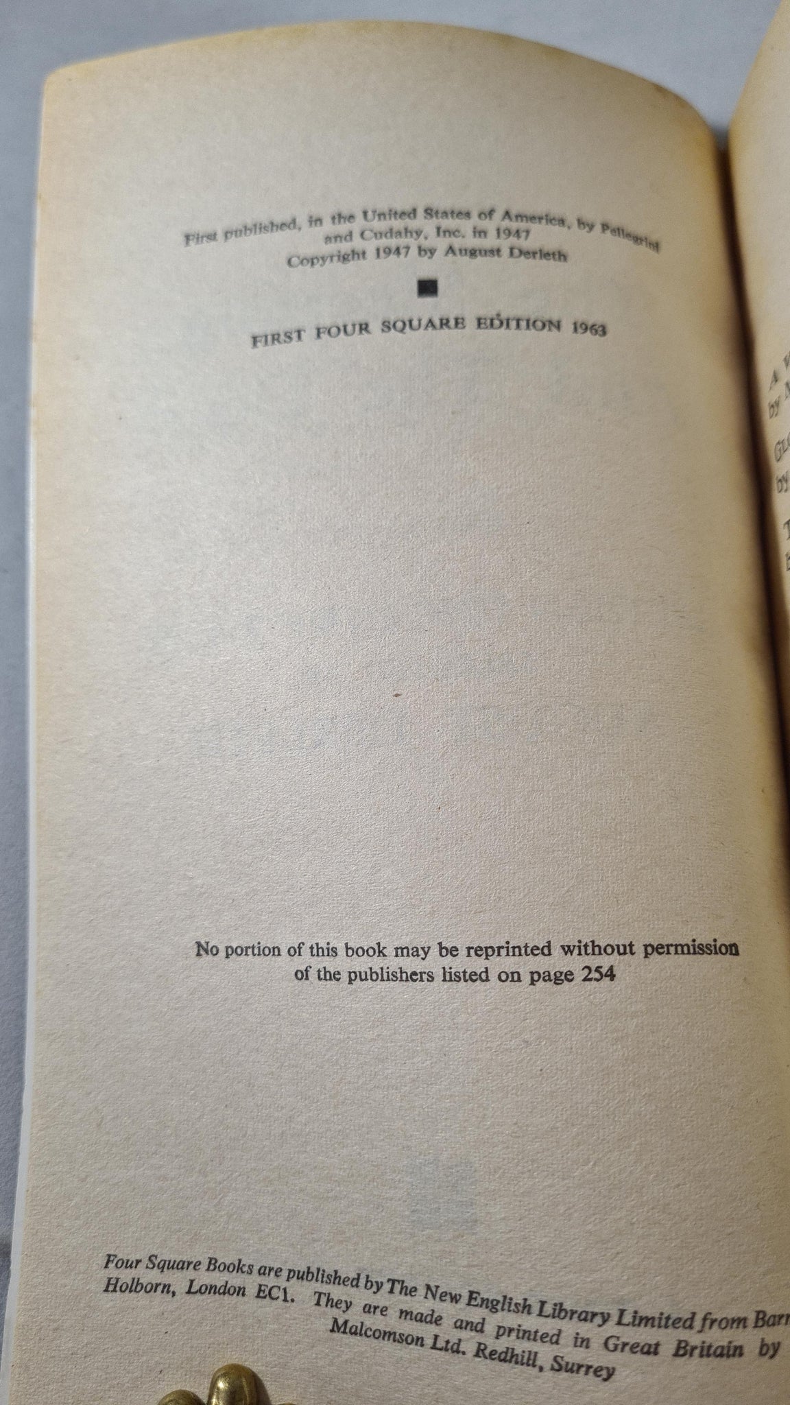 August Derleth - The Sleeping and the Dead, First Four Square, 1963, P ...