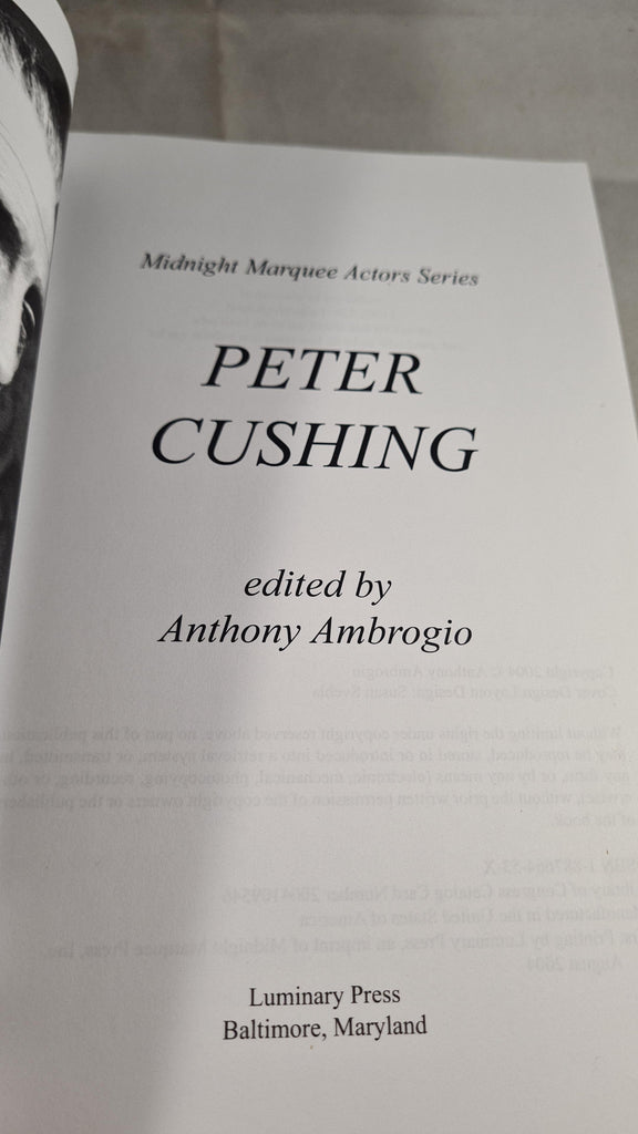 Anthony Ambrogio - Peter Cushing, Midnight Marquee Actors Series, Lumi ...