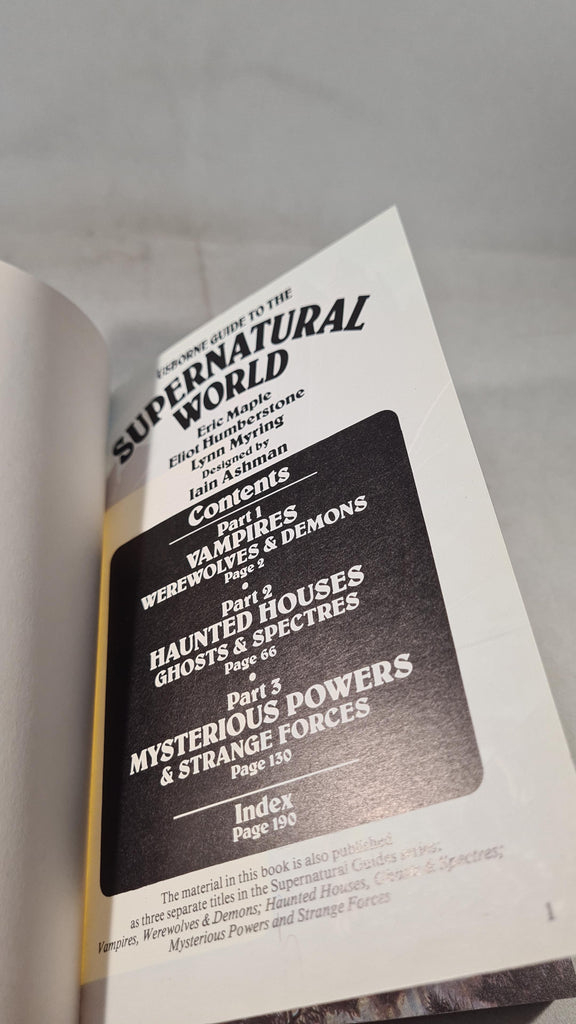 Lynn Myring - Usborne Guide To The Supernatural World, 1990, Paperback ...