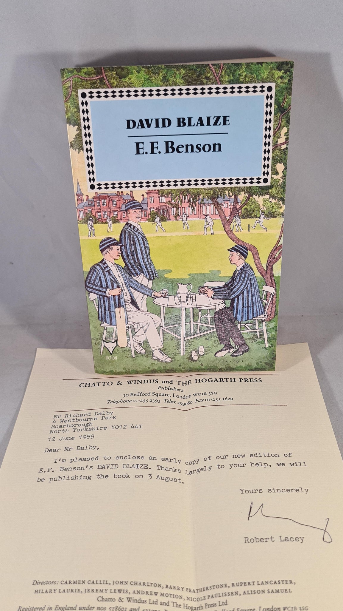 E F Benson - David Blaize, Hogarth Press, 1989, Paperbacks, Letter ...