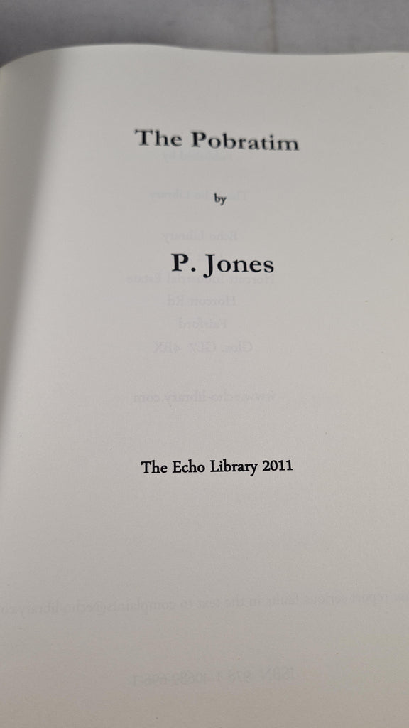 P Jones - The Pobratim, Echo Library, 2011, Paperbacks – Richard Dalby ...