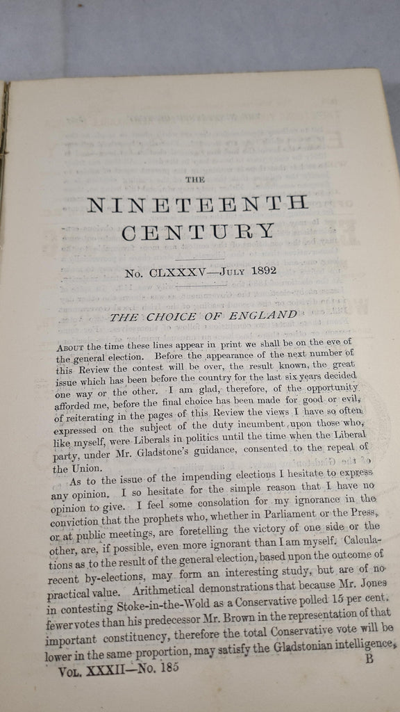 The Nineteenth Century Number 185 July 1892 – Richard Dalby's Library