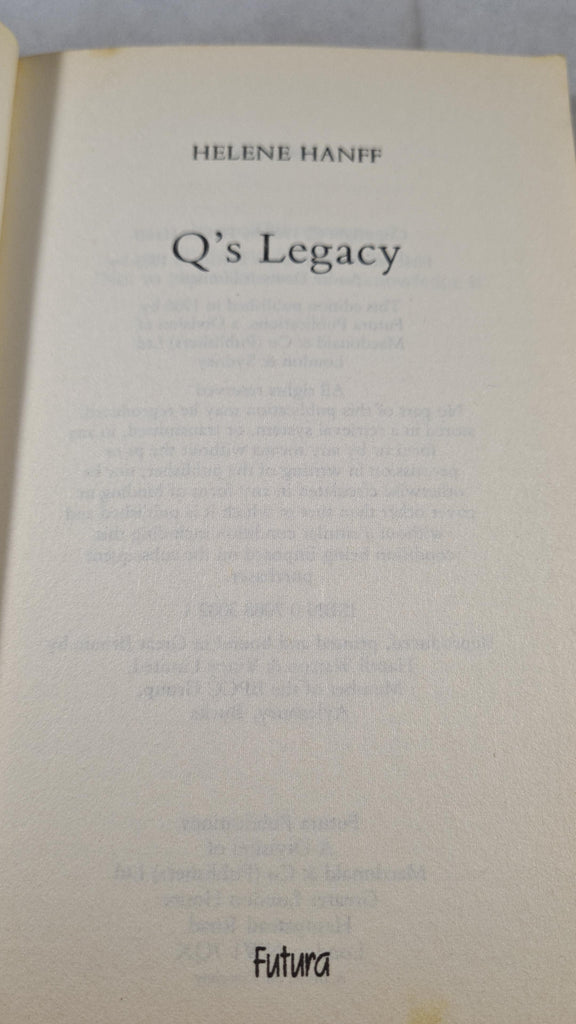 Helene Hanff - Q's Legacy, Futura, 1986, Paperbacks – Richard Dalby's ...