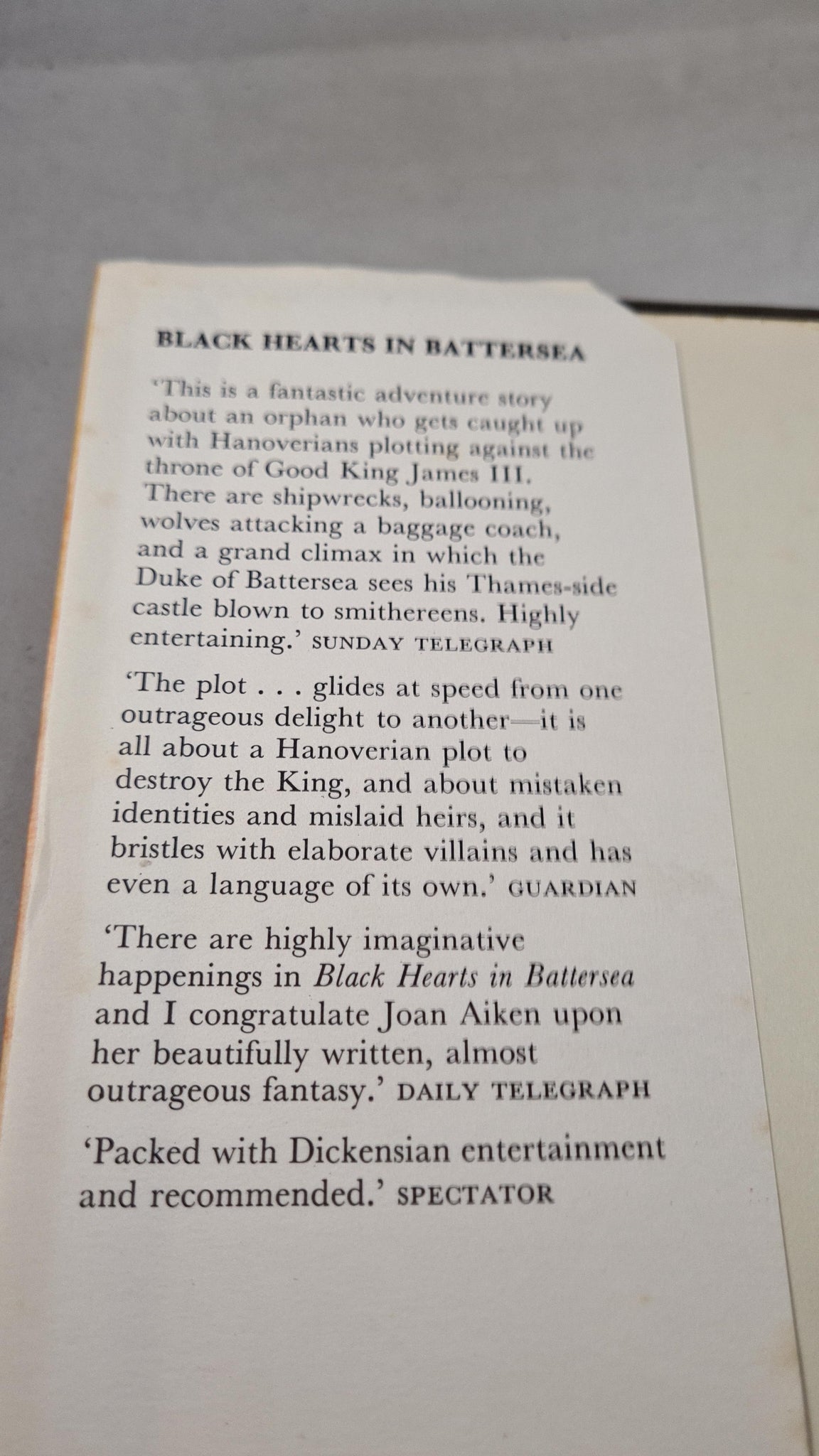 Joan Aiken - Black Hearts in Battersea, Jonathan Cape, 1972 – Richard ...