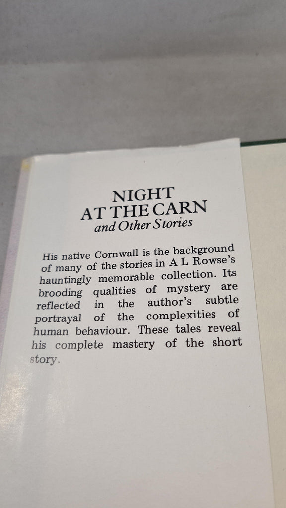 A L Rowse - Night at the Carn & Other Stories, William Kimber, 1984, S ...