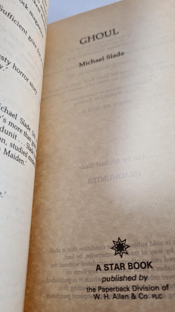 Michael Slade - Ghoul, Star Book, 1988, Paperbacks – Richard Dalby's ...