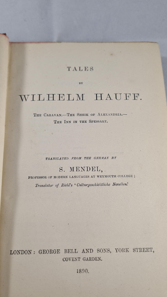 Wilhelm Hauff - Tales by Wilhelm Hauff, George Bell, 1890 – Richard ...