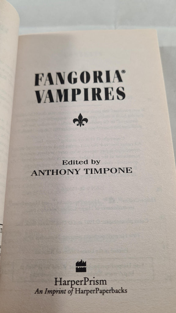Anthony Timpone - Fangoria Vampires, HarperPrism, 1996, Paperbacks ...