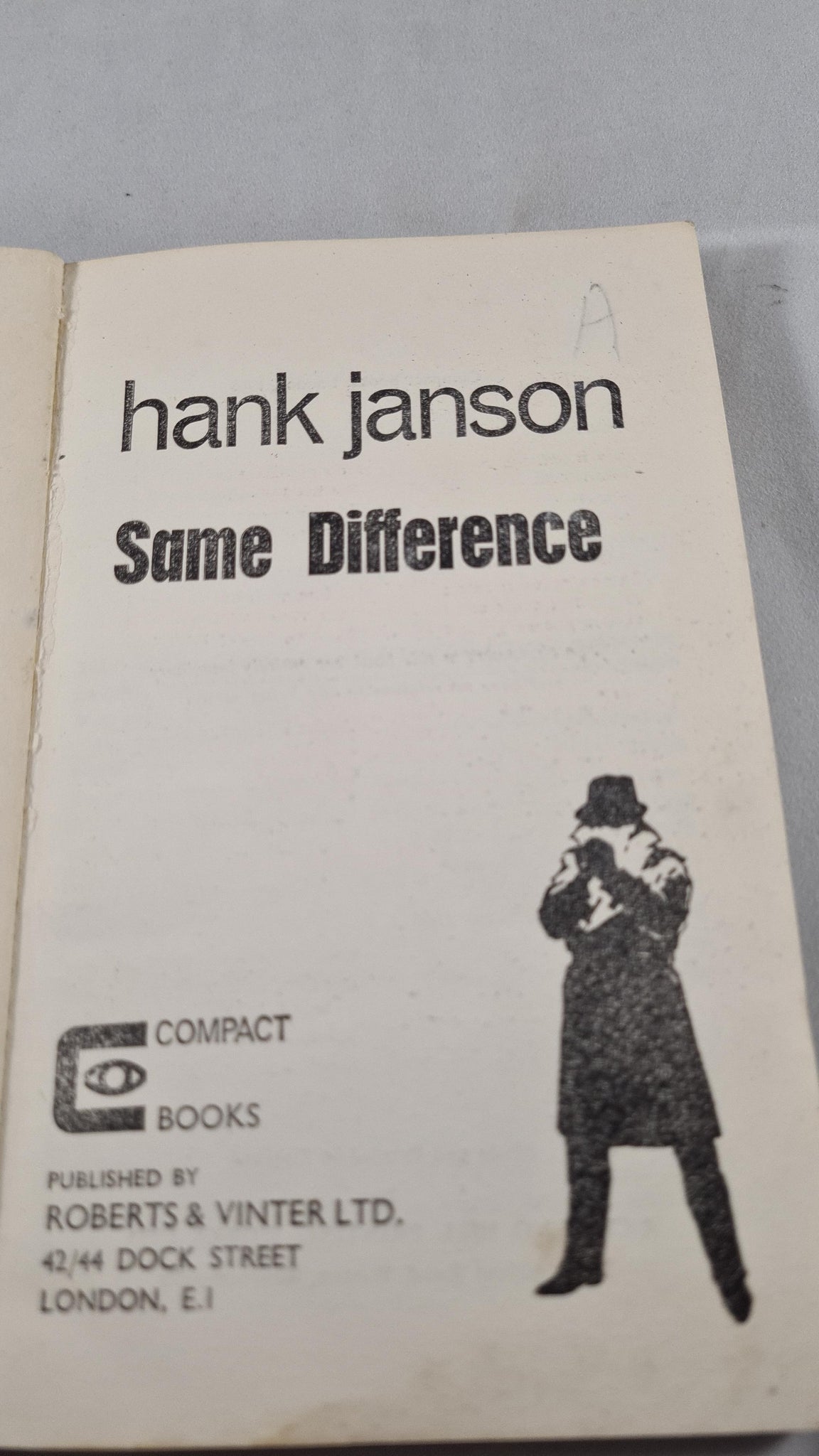 Hank Janson - Same Difference, Compact Books, 1968, Paperbacks ...