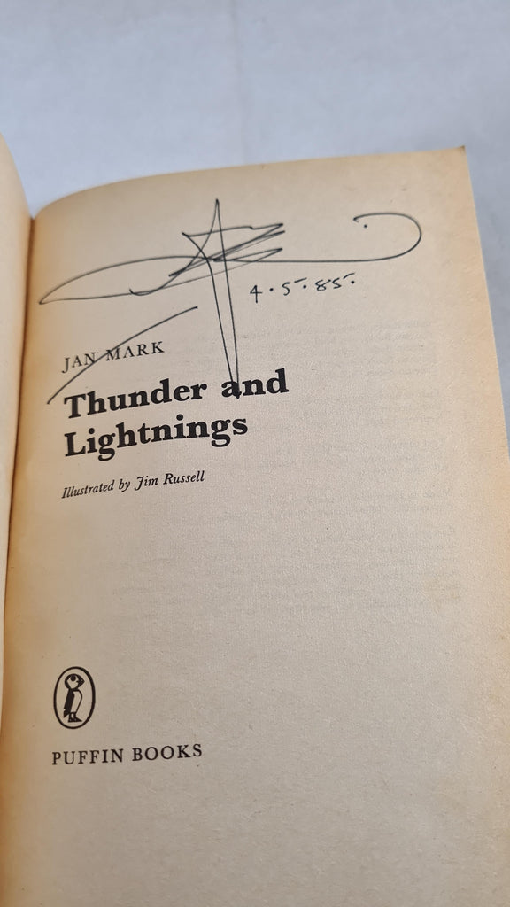 Jan Mark - Thunder and Lightnings, Puffin Books, 1983, Signed, Paperba ...