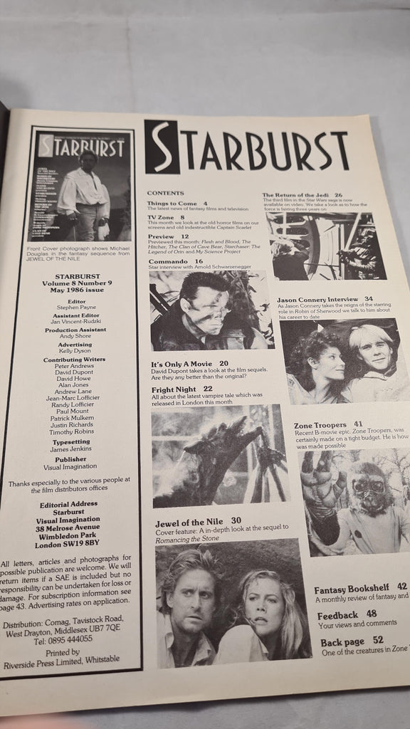 Starburst Magazine Volume 8 Number 9 May 1986 – Richard Dalby's Library