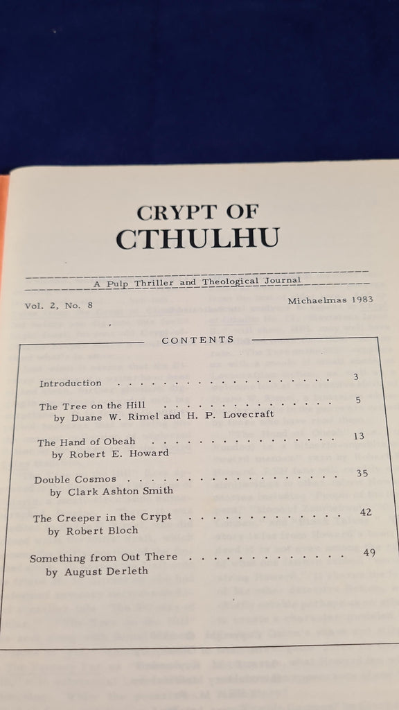 Crypt of Cthulhu - No. 16 Volume 2 Number 8 Michaelmas 1983 – Richard ...