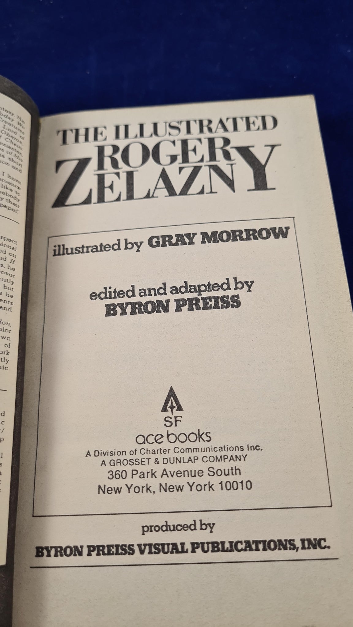 Byron Preiss - The Illustrated Roger Zelazny, Ace Books, 1979, Paperba ...